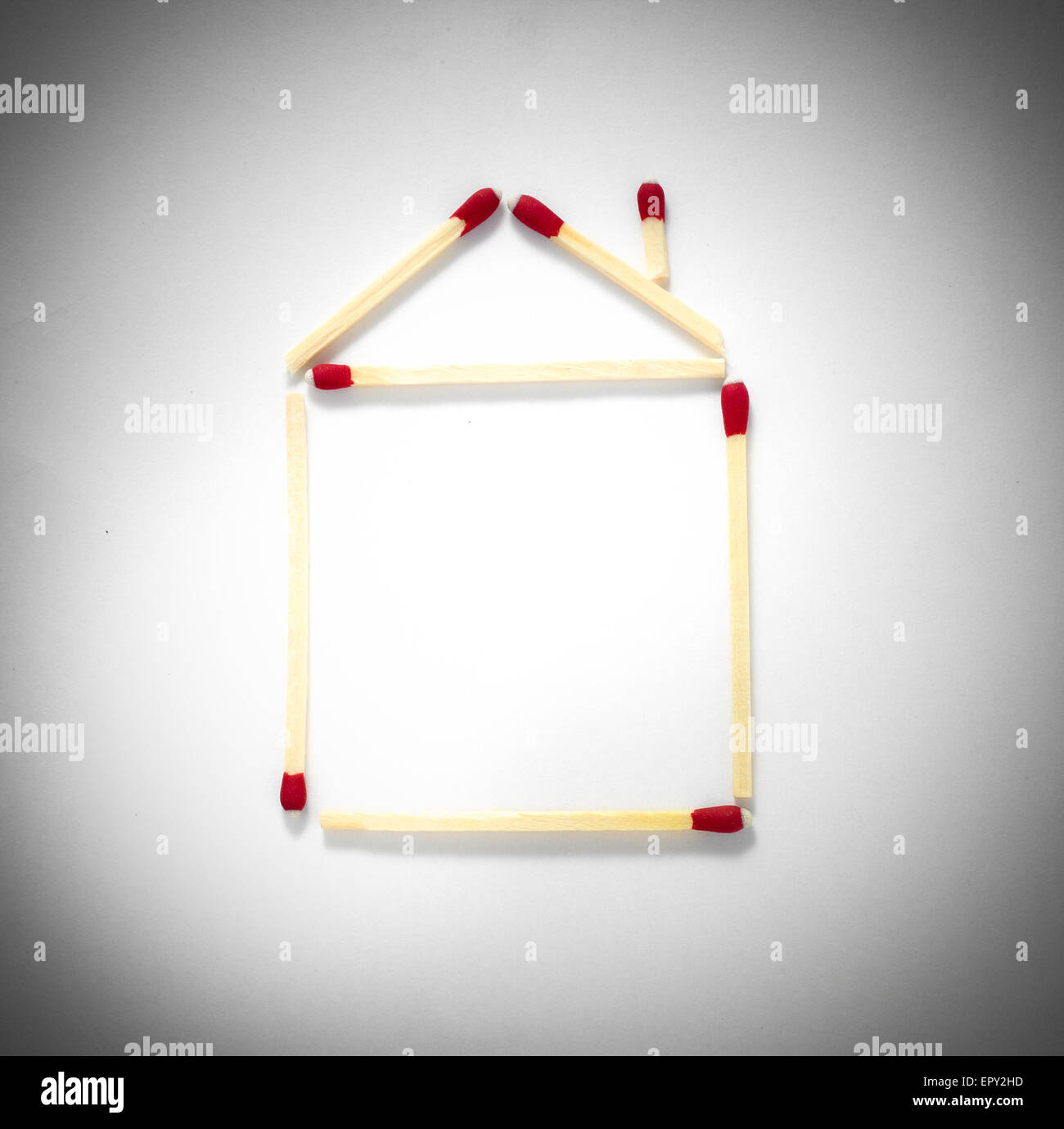 house of matches isolated on a white background Stock Photo - Alamy