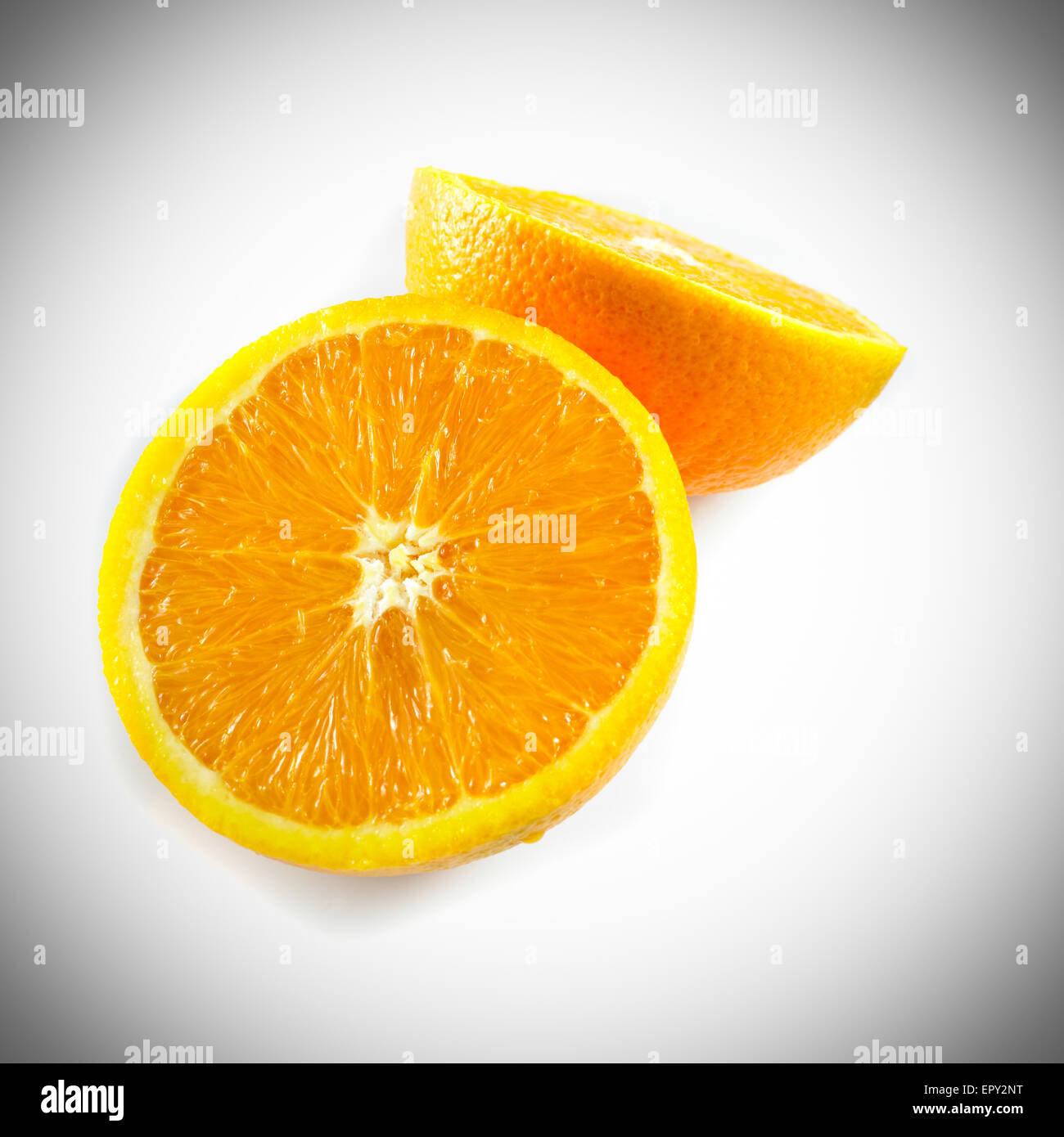 half orange isolated on a white background Stock Photo - Alamy