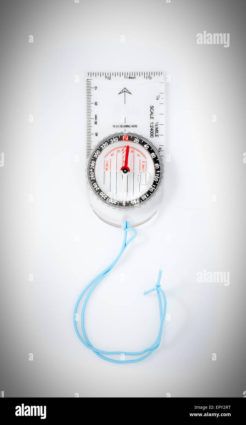 compass showing north isolated on a white background Stock Photo - Alamy