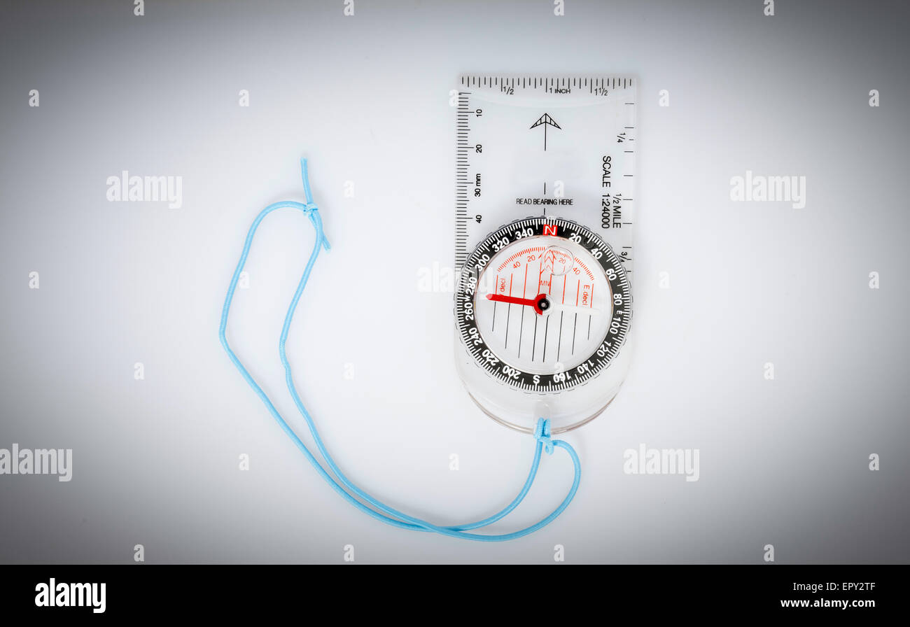 compass showing west isolated on a white background Stock Photo - Alamy