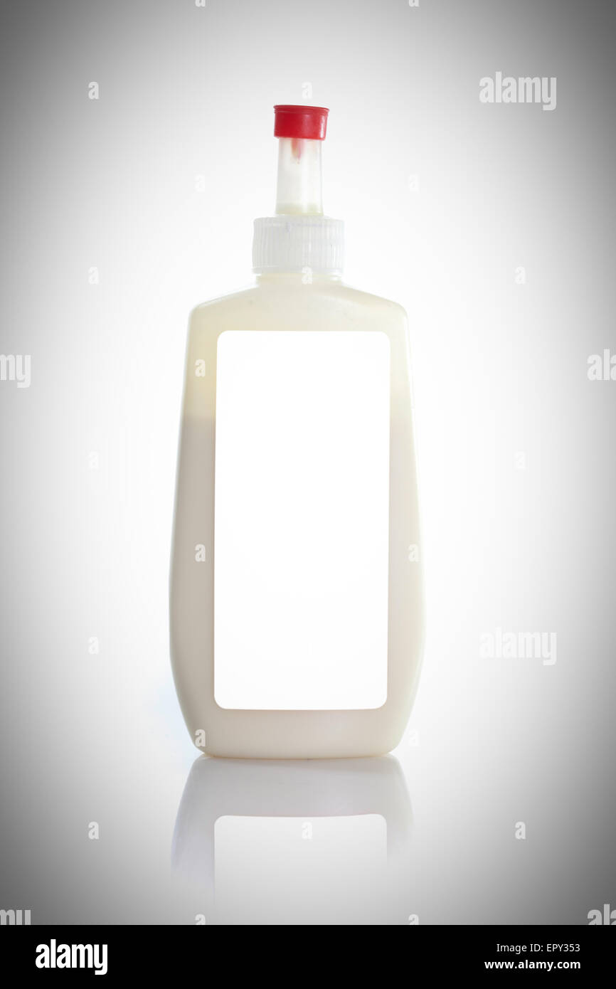 glue with blank lable isolated on a white background Stock Photo - Alamy
