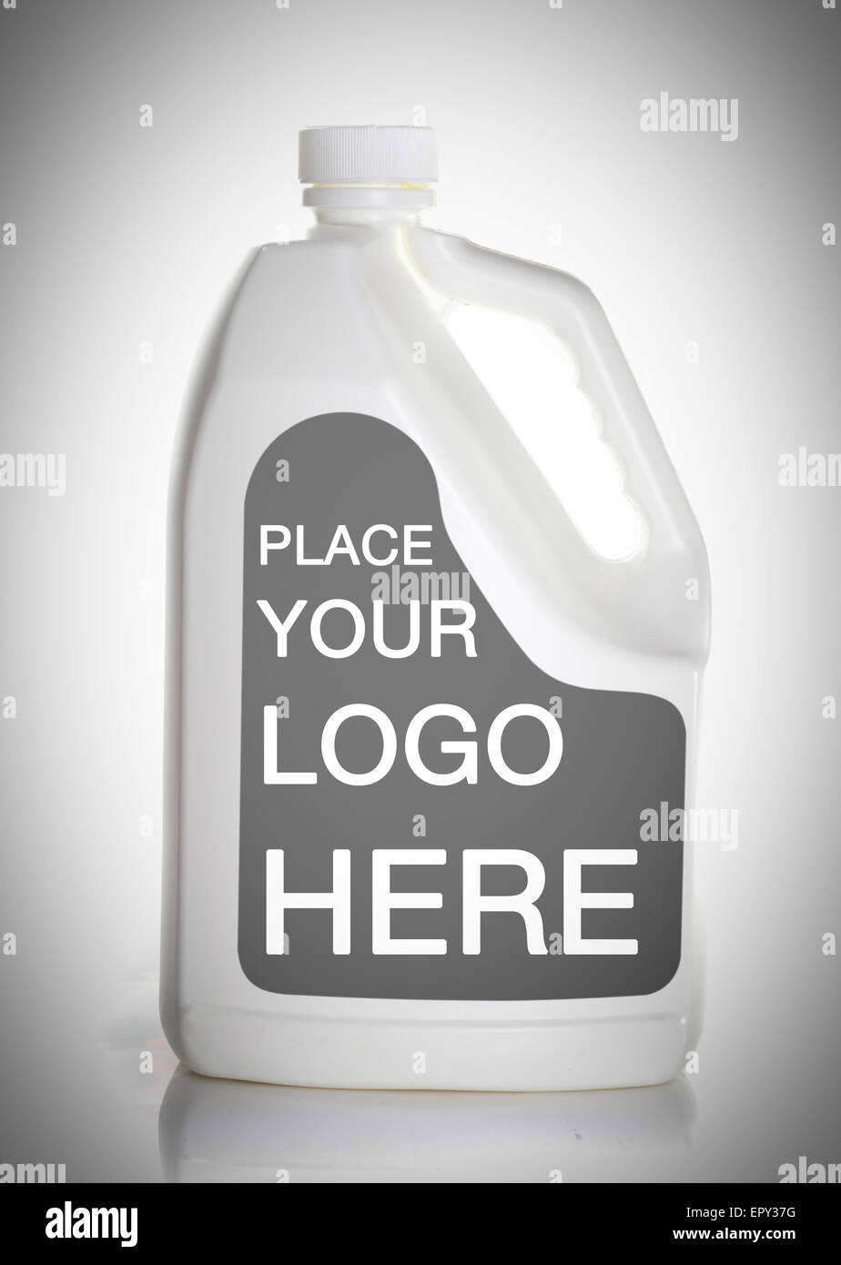 white bottle with blank label isolated on a white background Stock ...