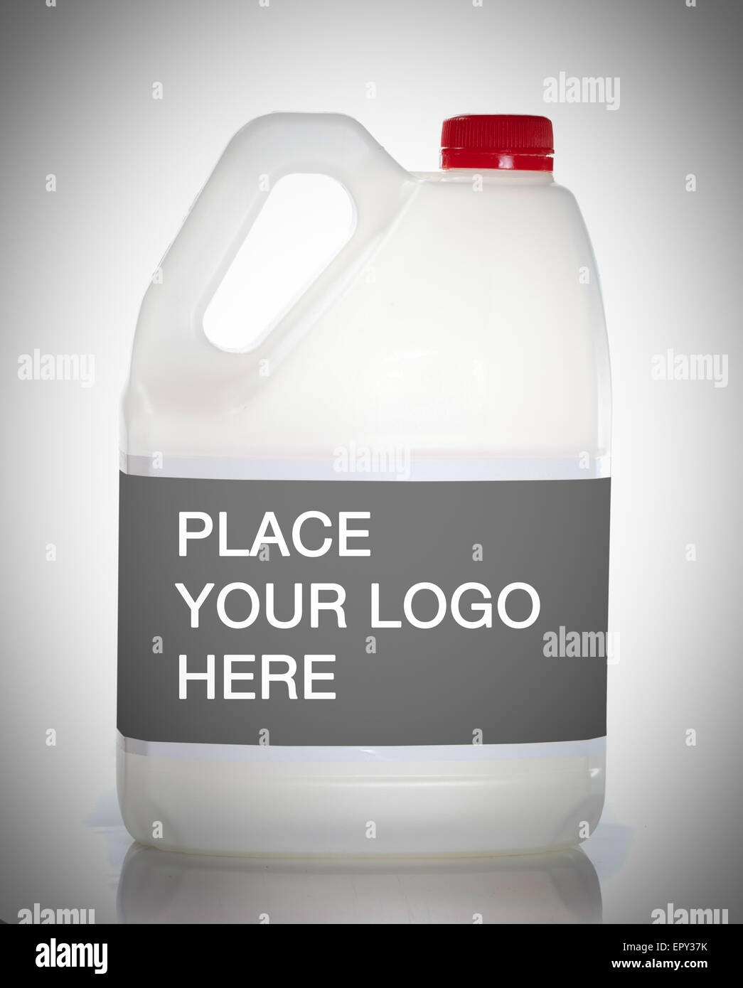 white bottle with blank label isolated on a white background Stock ...