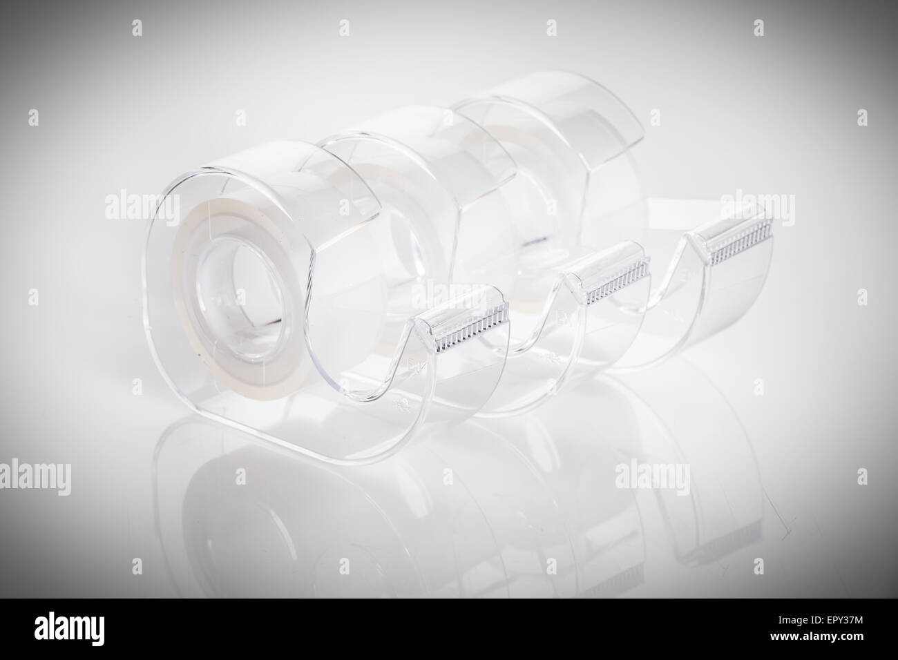 three rolls of tape isolated on a white background Stock Photo - Alamy