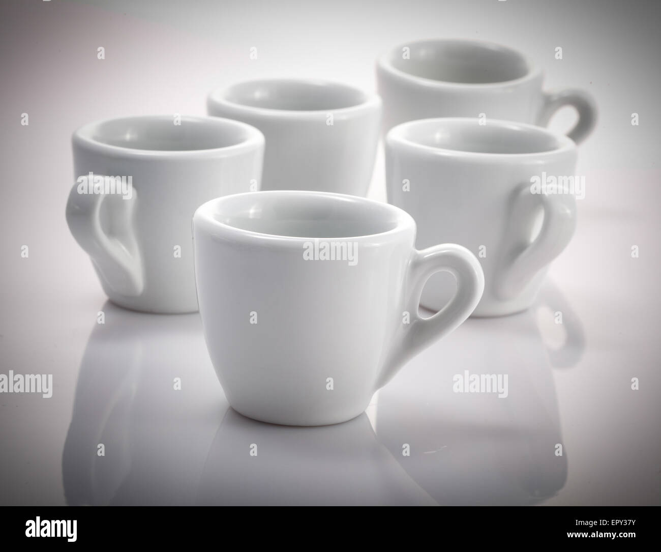 group of espresso cups isolated on a white background Stock Photo - Alamy