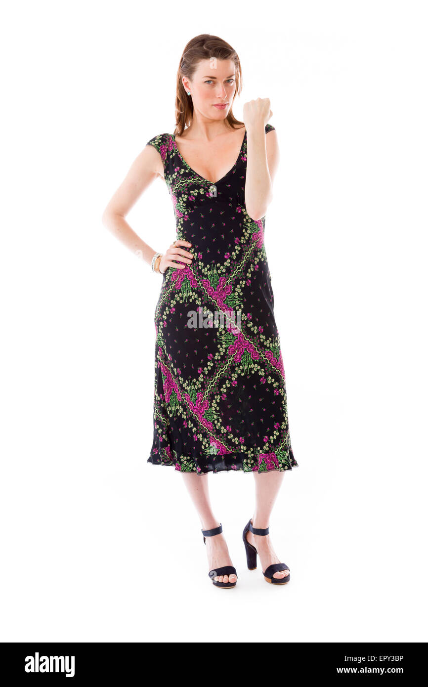 Model in studio isolated on white background Stock Photo - Alamy