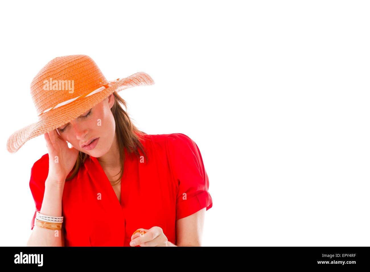 Model in studio isolated on white background Stock Photo - Alamy
