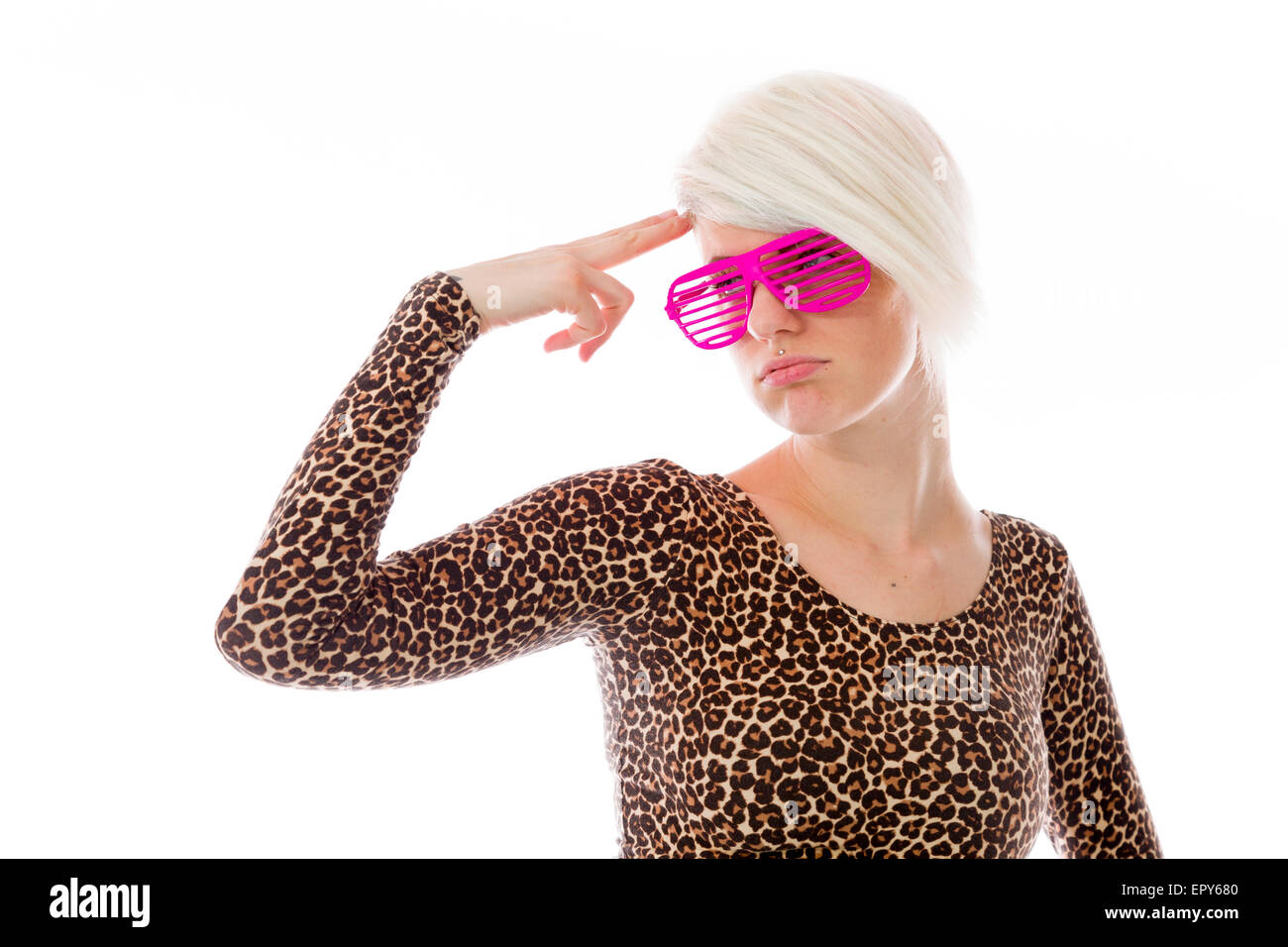 Model in studio isolated on white background Stock Photo - Alamy