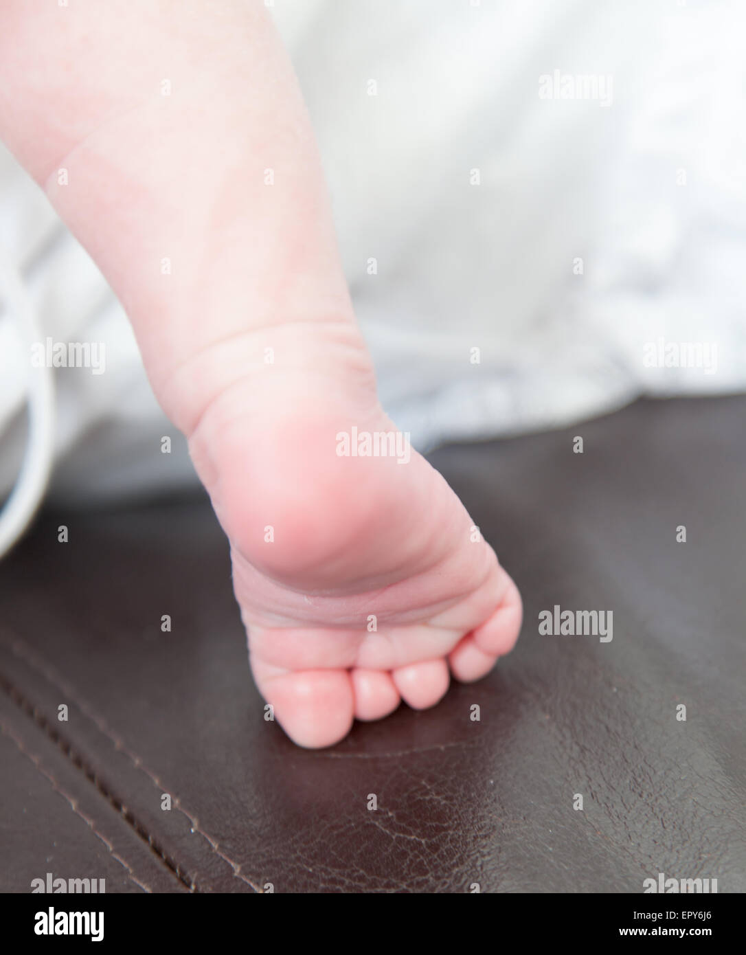 Close-up of barefoot of a newborn baby Stock Photo - Alamy