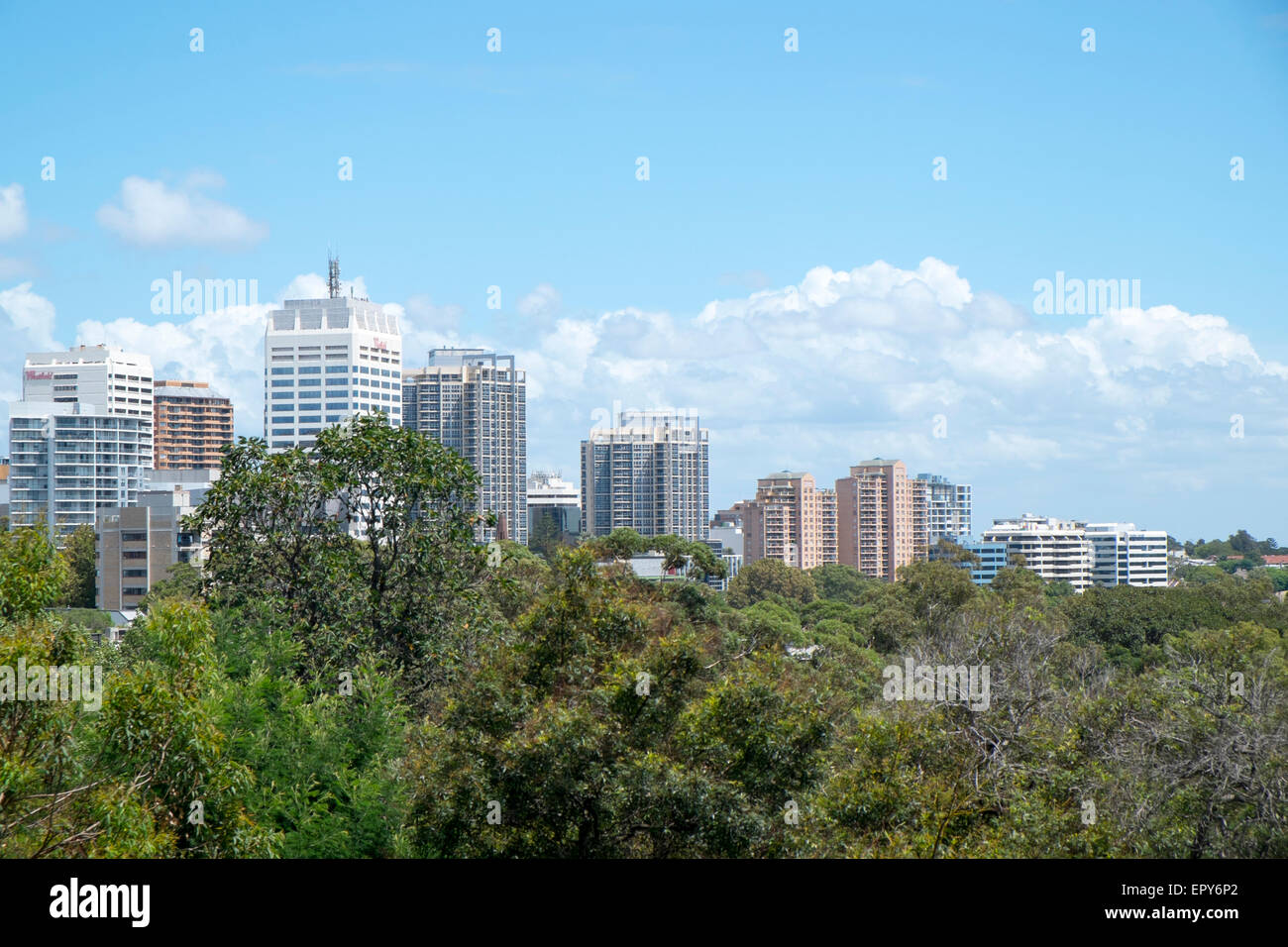 View of Bondi junction suburb in Sydney's eastern suburbs,Australia ...