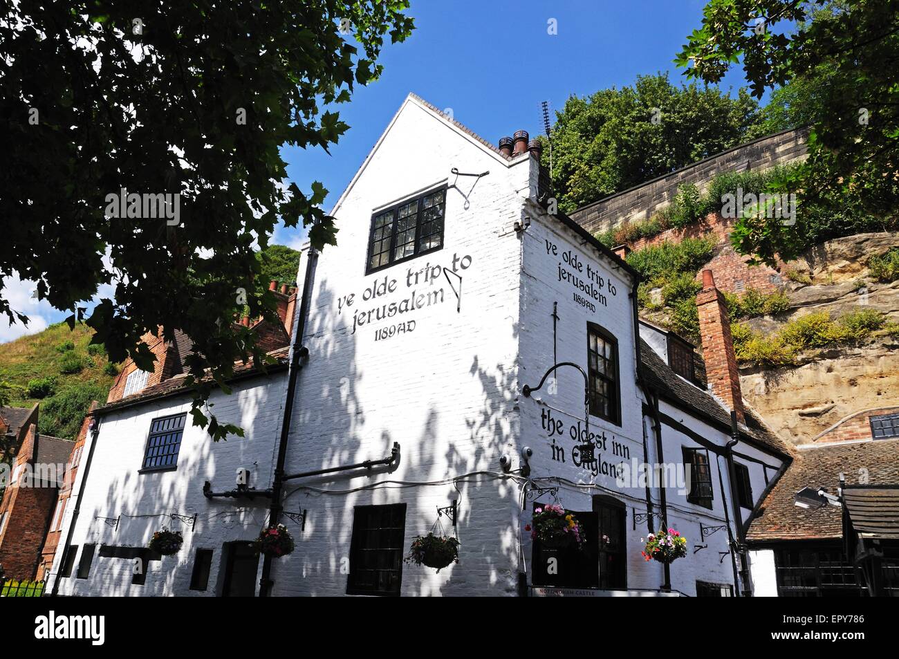 Ye Olde Trip to Jerusalem Inn situated at the foot of Castle Rock ...