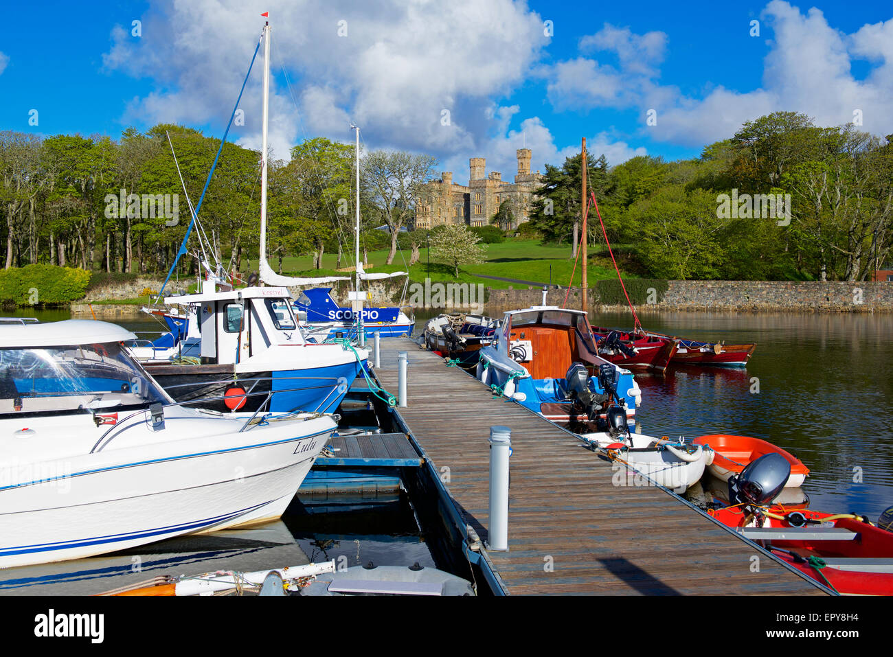 Lewis Castle and the marina, Stornoway, Isle of Lewis, Outer Hebrides ...