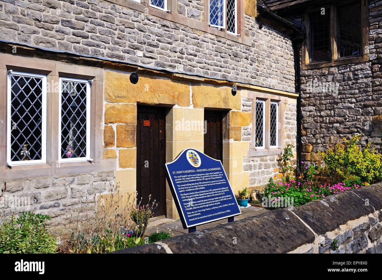 Front view of St Johns Hospital - Bakewell Almshouses, Bakewell ...