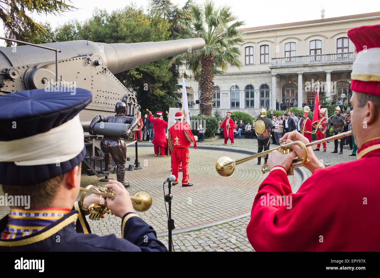 The Mehter Band who perform daily at the Military Museum Istanbul Stock ...