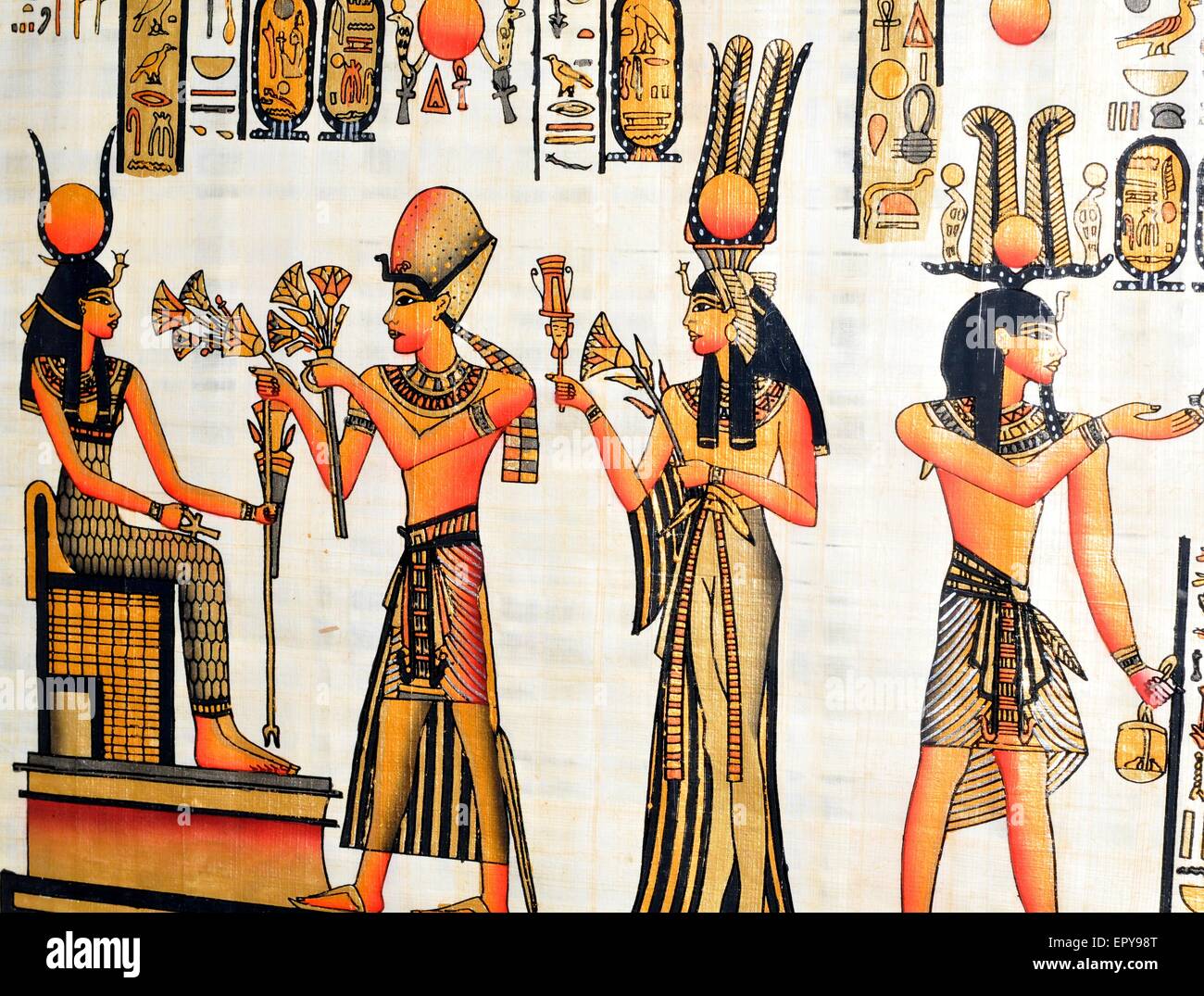 Egyptian background with Pharaoh Stock Photo - Alamy