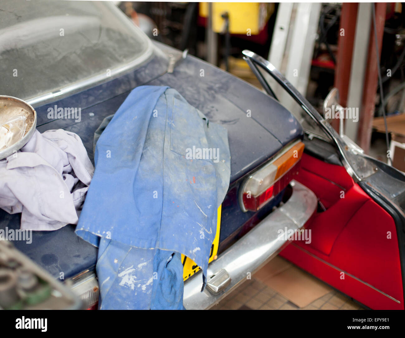 Messy Car Repair Workshop Horizontal Stock Photos & Messy Car Repair ...