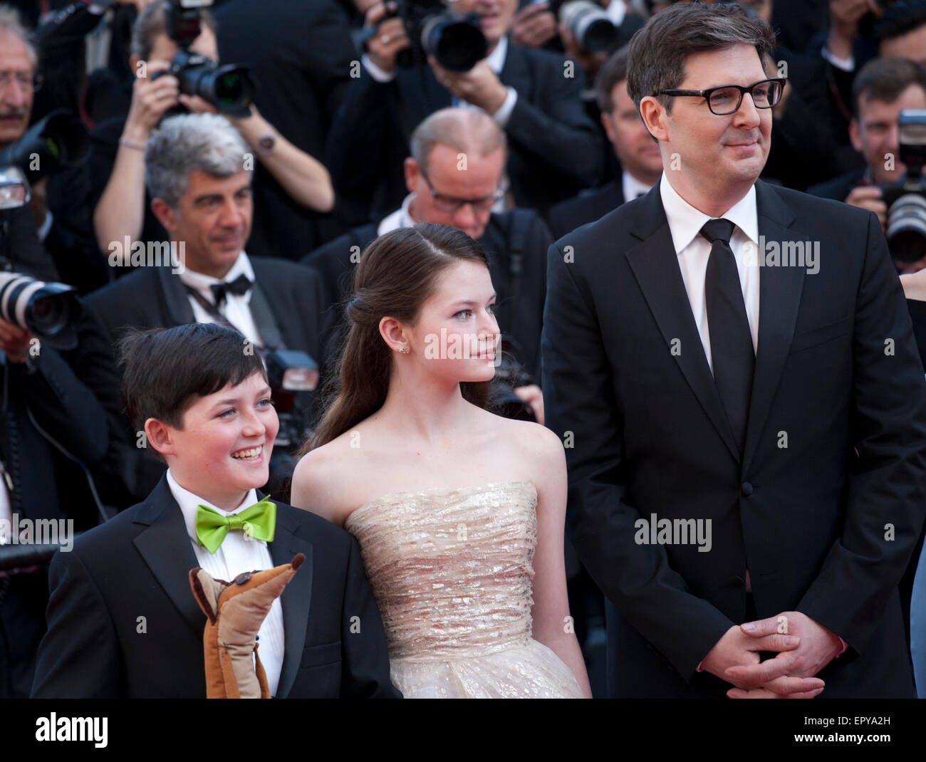 Actor Riley Osborne, actress Mackenzie Foy, Director Mark Osborne at ...