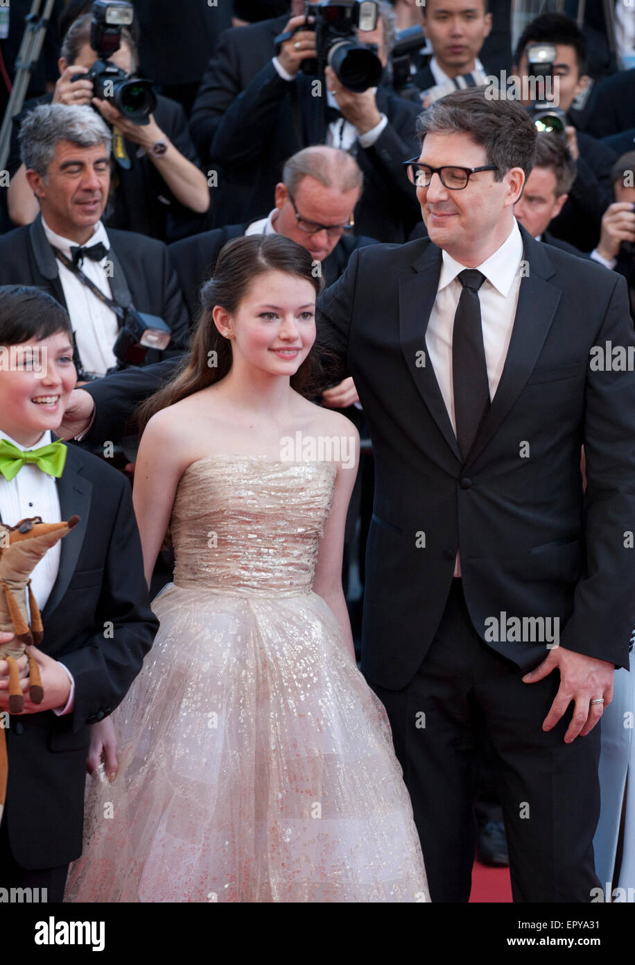 Actor Riley Osborne, actress Mackenzie Foy, Director Mark Osborne at ...