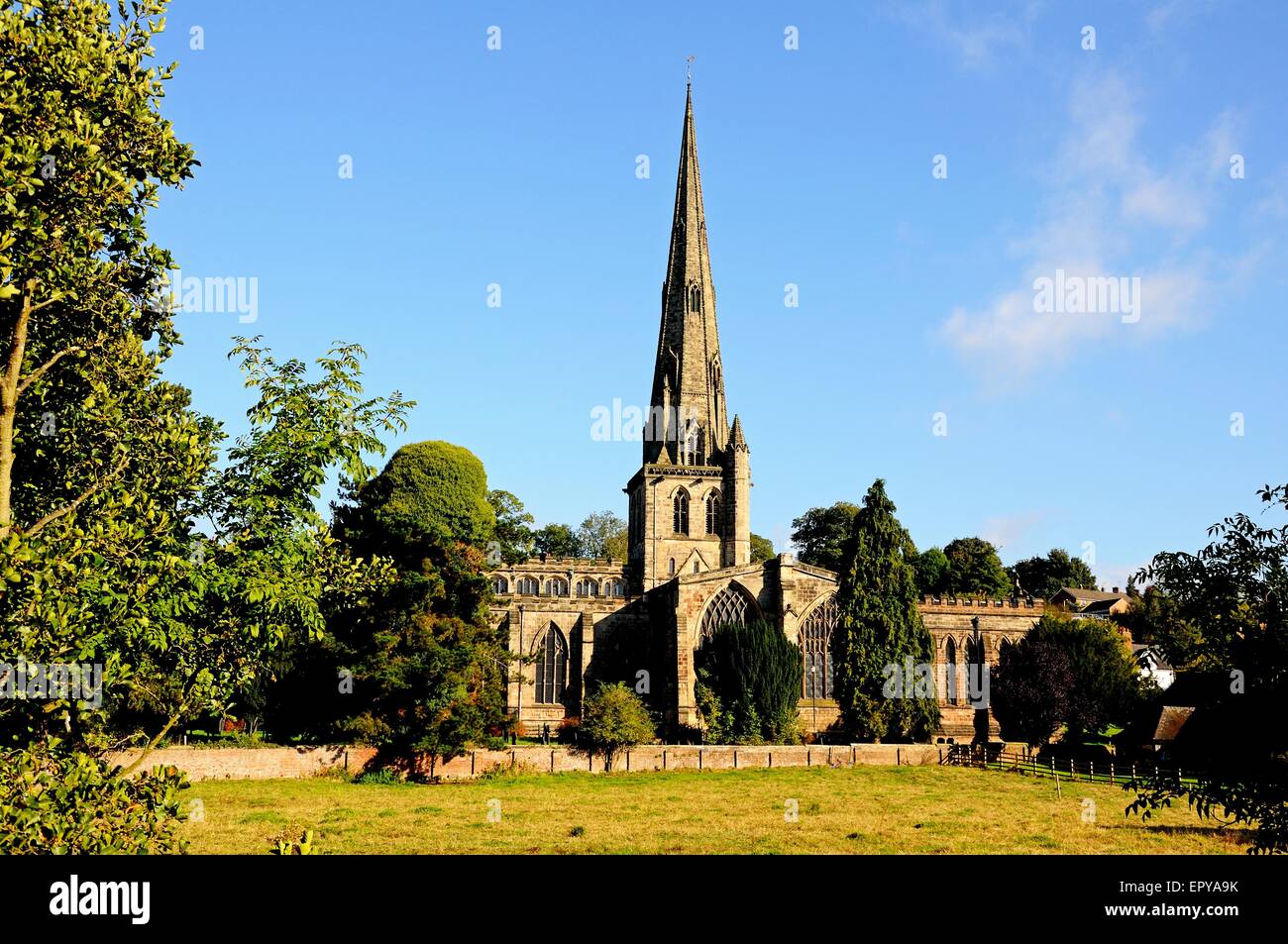 Parish Church of Saint Oswald, Ashbourne, Derbyshire, England, UK ...