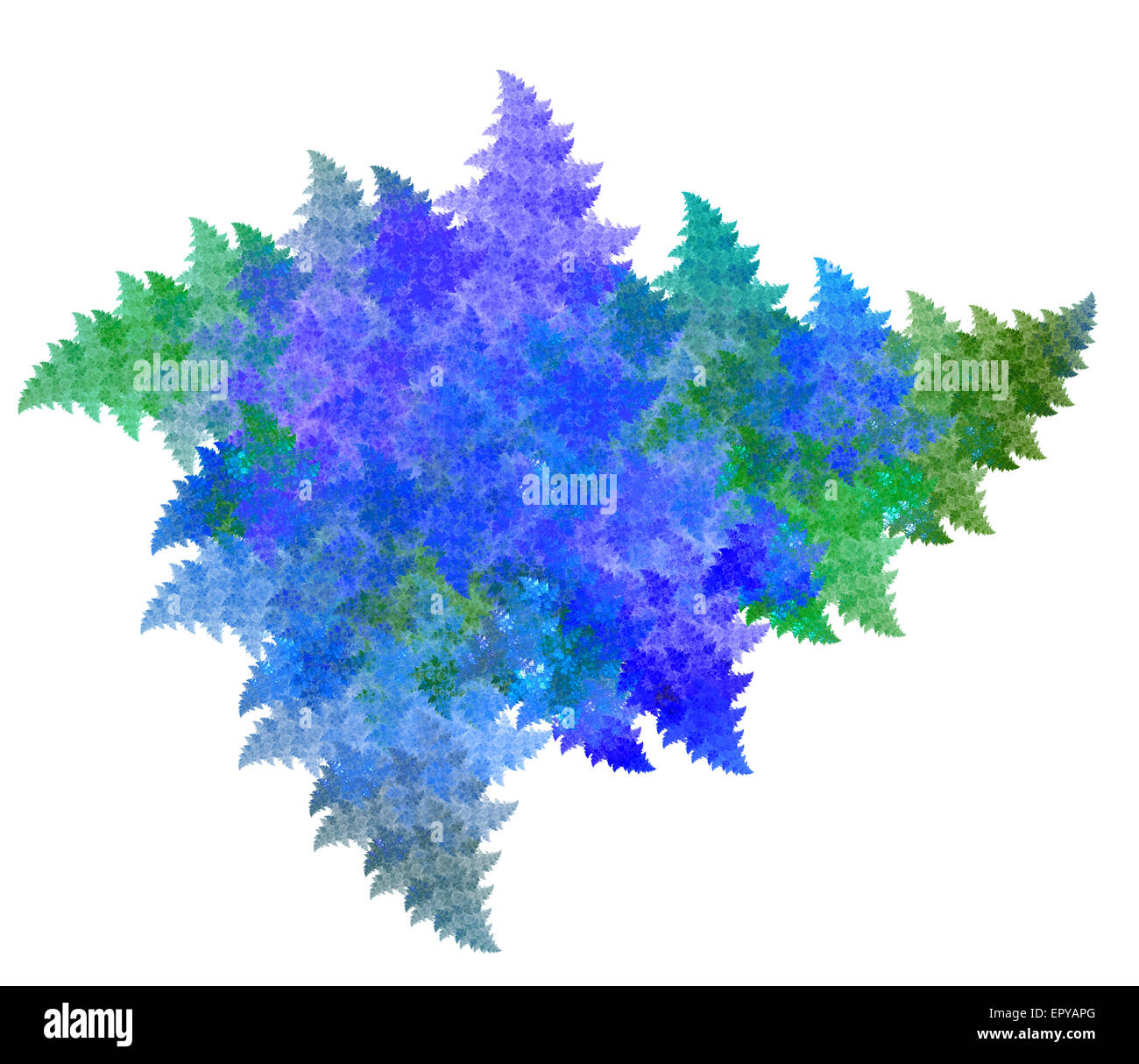 Fractal icy pattern Cut Out Stock Images & Pictures - Alamy