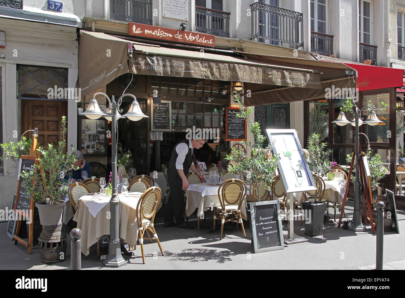 Paris restaurant bistro teracce.Typical french restaurant.food and ...