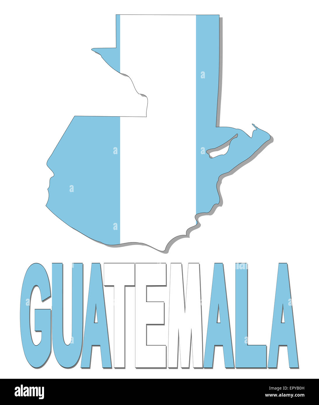 Silhouette map guatemala flag hi-res stock photography and images - Alamy