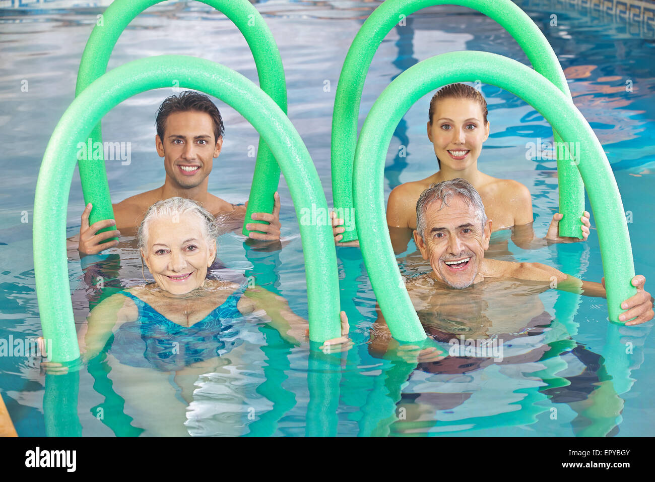 Group people in swimming pool hi-res stock photography and images - Alamy