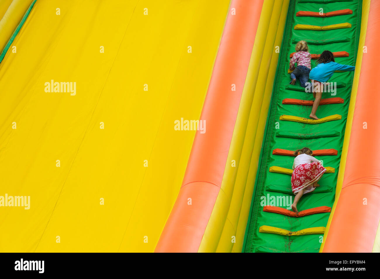 Children Climbing the Slide Stock Photo - Alamy