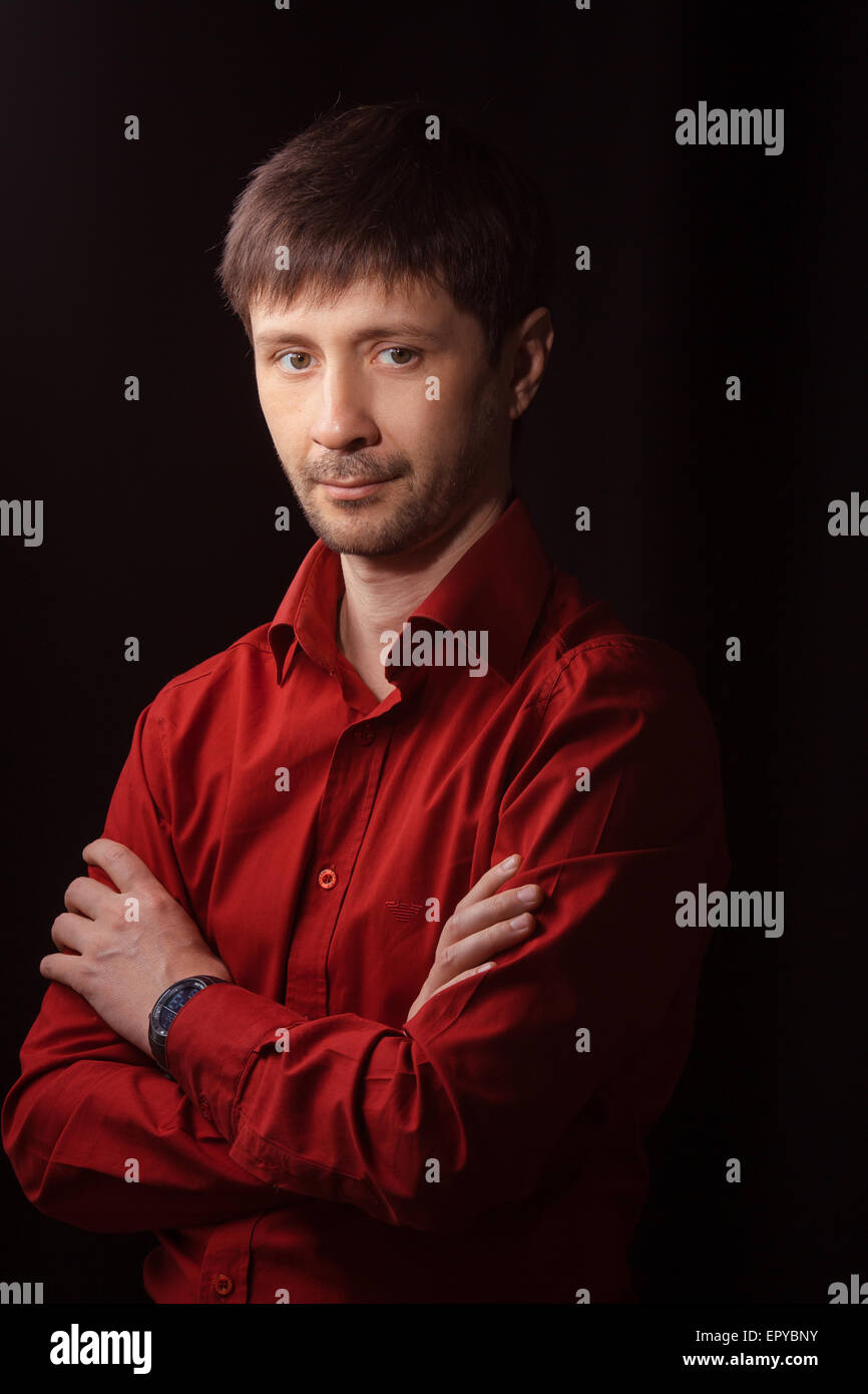 Black male portrait serious hi-res stock photography and images - Alamy