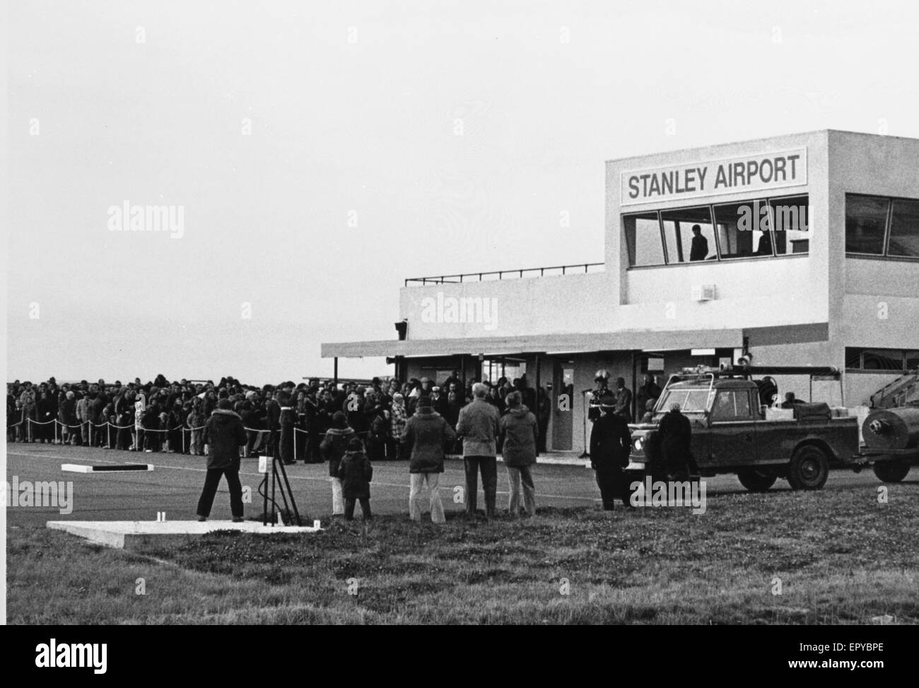 The opening ceremony of Stanley Airport in 1979, the Falkland Islands ...