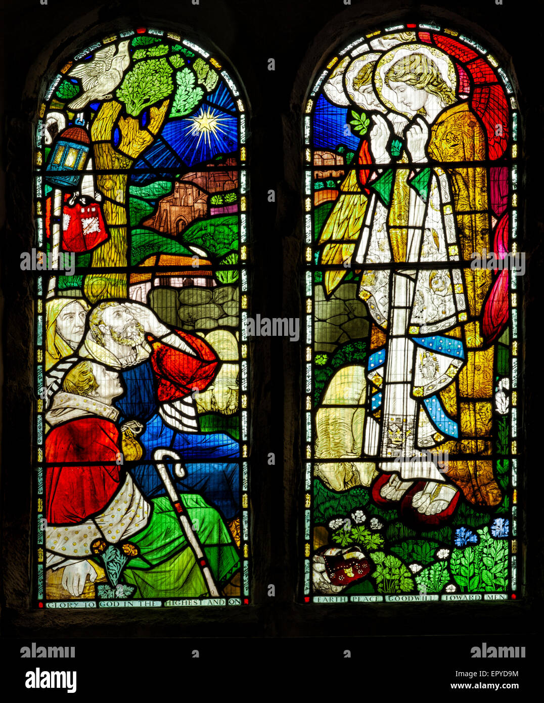 Stained glass window from a church Stock Photo - Alamy
