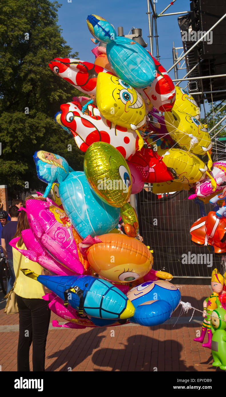Themed balloons on sale in the Navigli in Milan Italy Stock Photo - Alamy