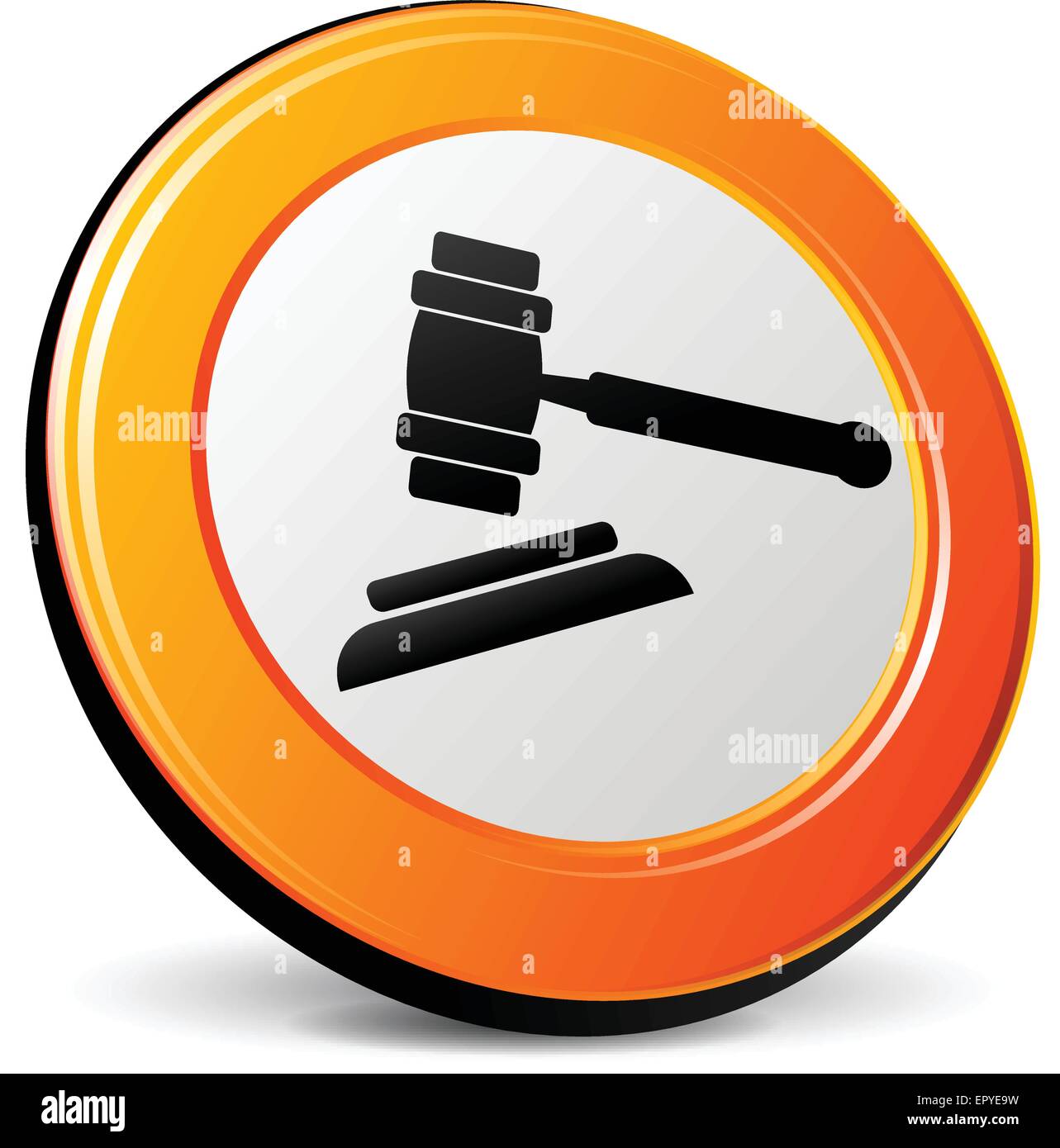 illustration of auction 3d design orange icon Stock Vector Image & Art ...