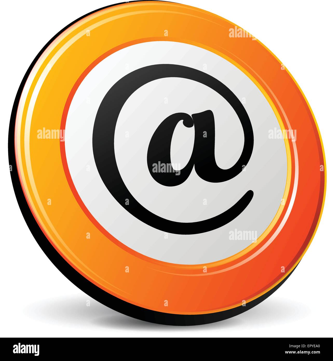 illustration of email 3d design orange icon Stock Vector Image & Art ...