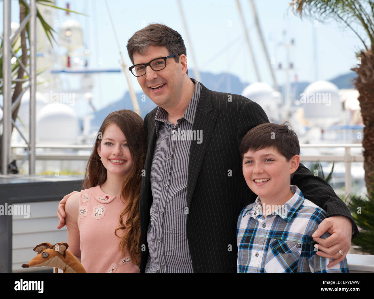 Cannes, France. 22nd May, 2015. Actress Mackenzie Foy, Director Mark ...