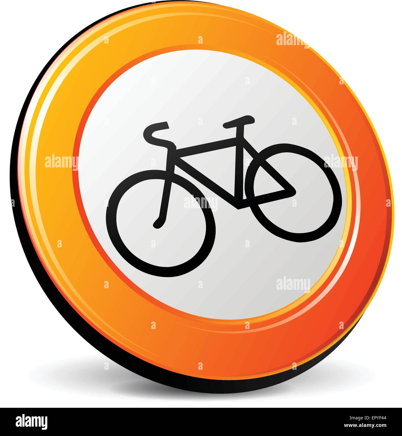 illustration of cycle 3d design orange icon Stock Vector Image & Art ...