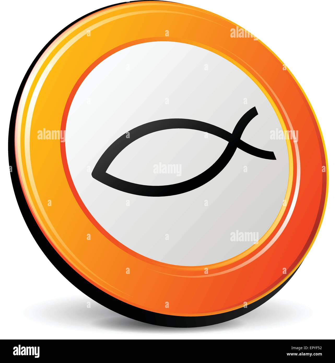 illustration of jesus 3d design orange icon Stock Vector Image & Art ...