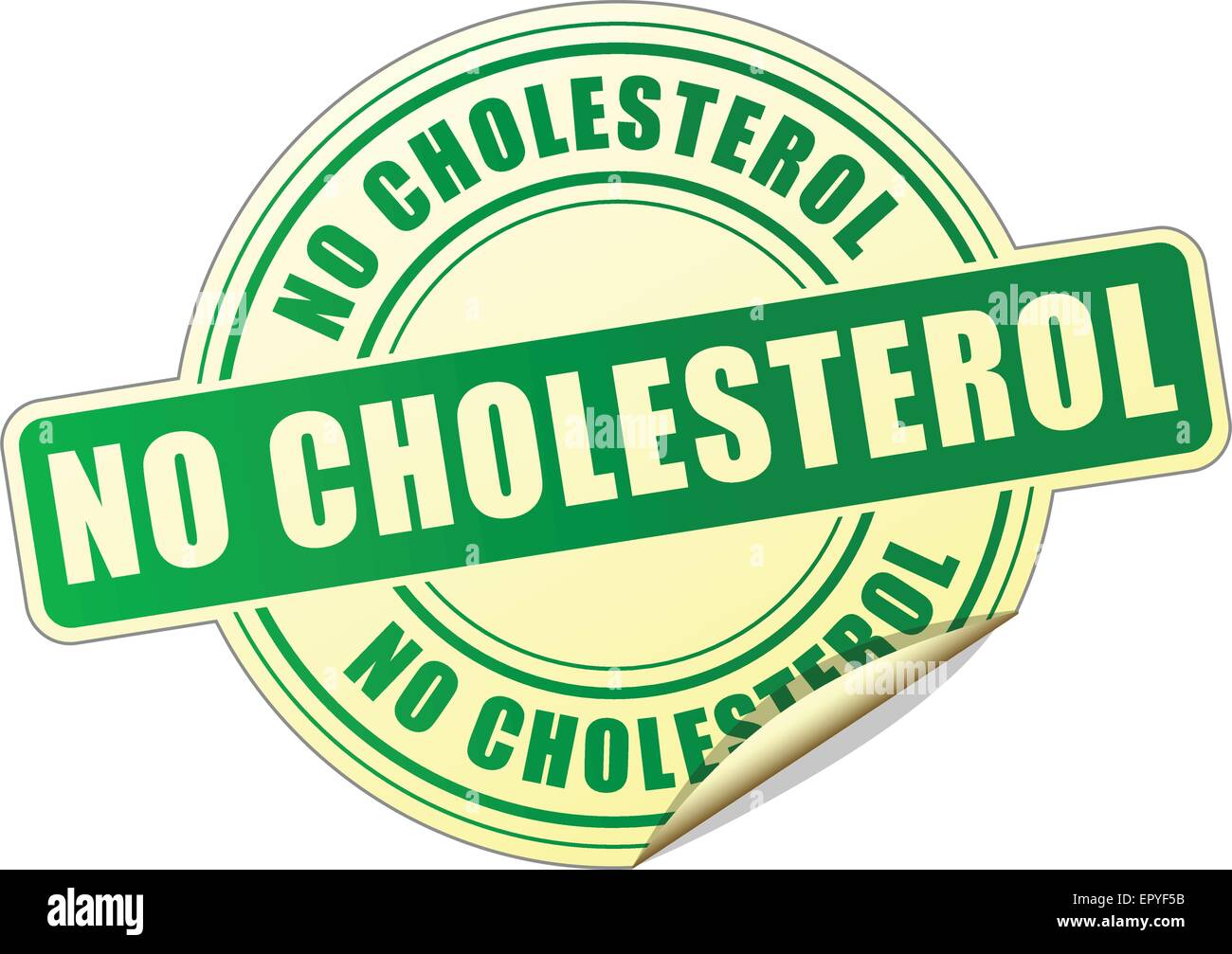 illustration of no cholesterol sticker on white background Stock Vector ...