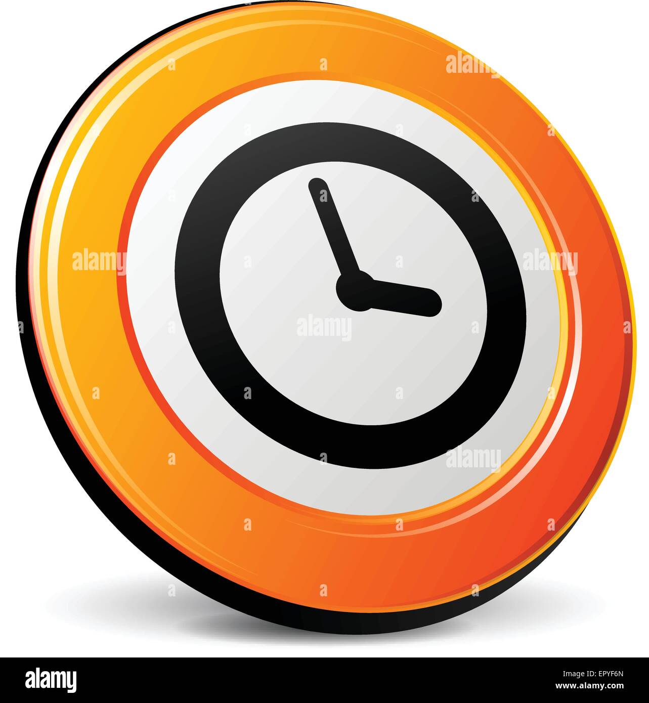 illustration of time 3d design orange icon Stock Vector Image & Art - Alamy