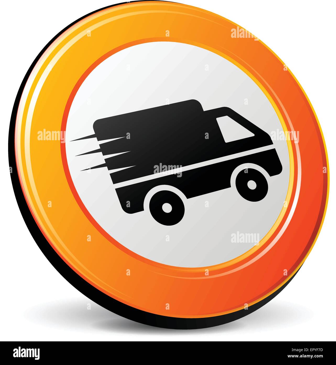 illustration of van 3d design orange icon Stock Vector Image & Art - Alamy