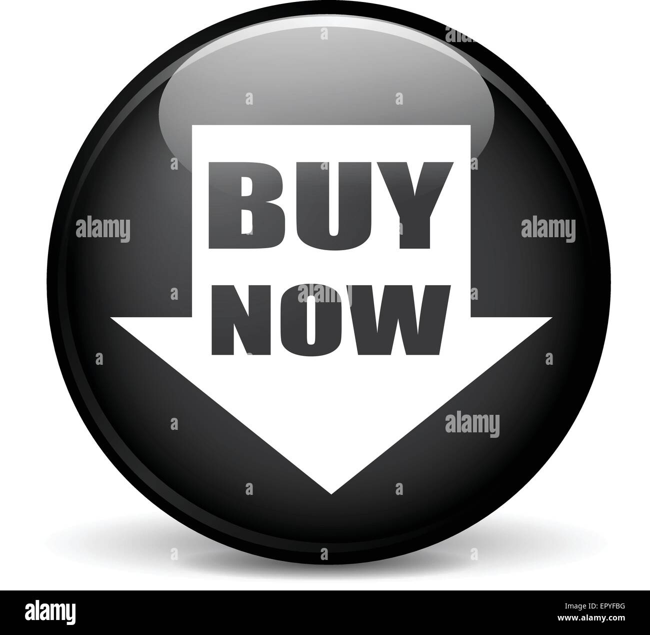 Illustration of buy now modern design black sphere icon Stock Vector ...