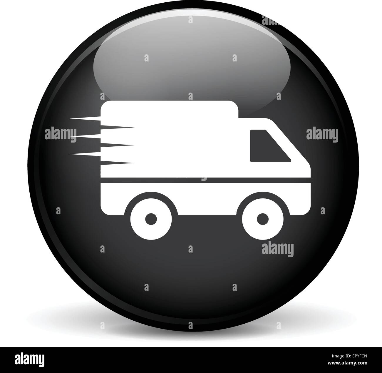 Illustration of van modern design black sphere icon Stock Vector Image ...