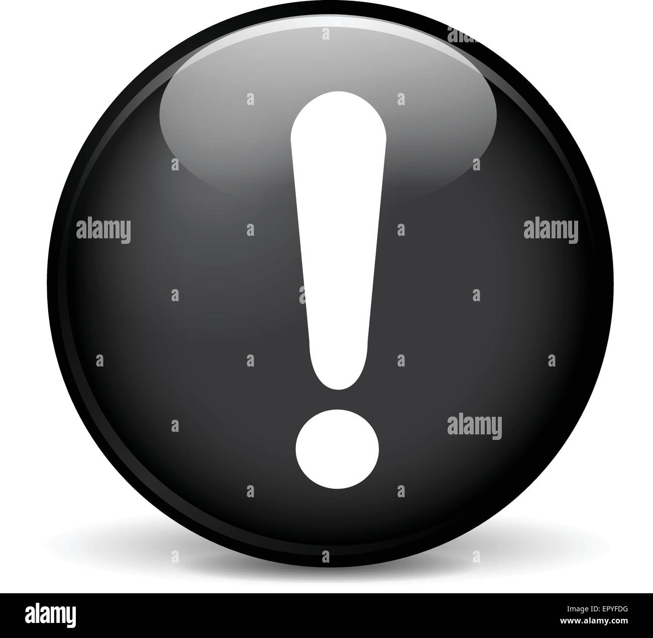 Illustration of beware modern design black sphere icon Stock Vector ...