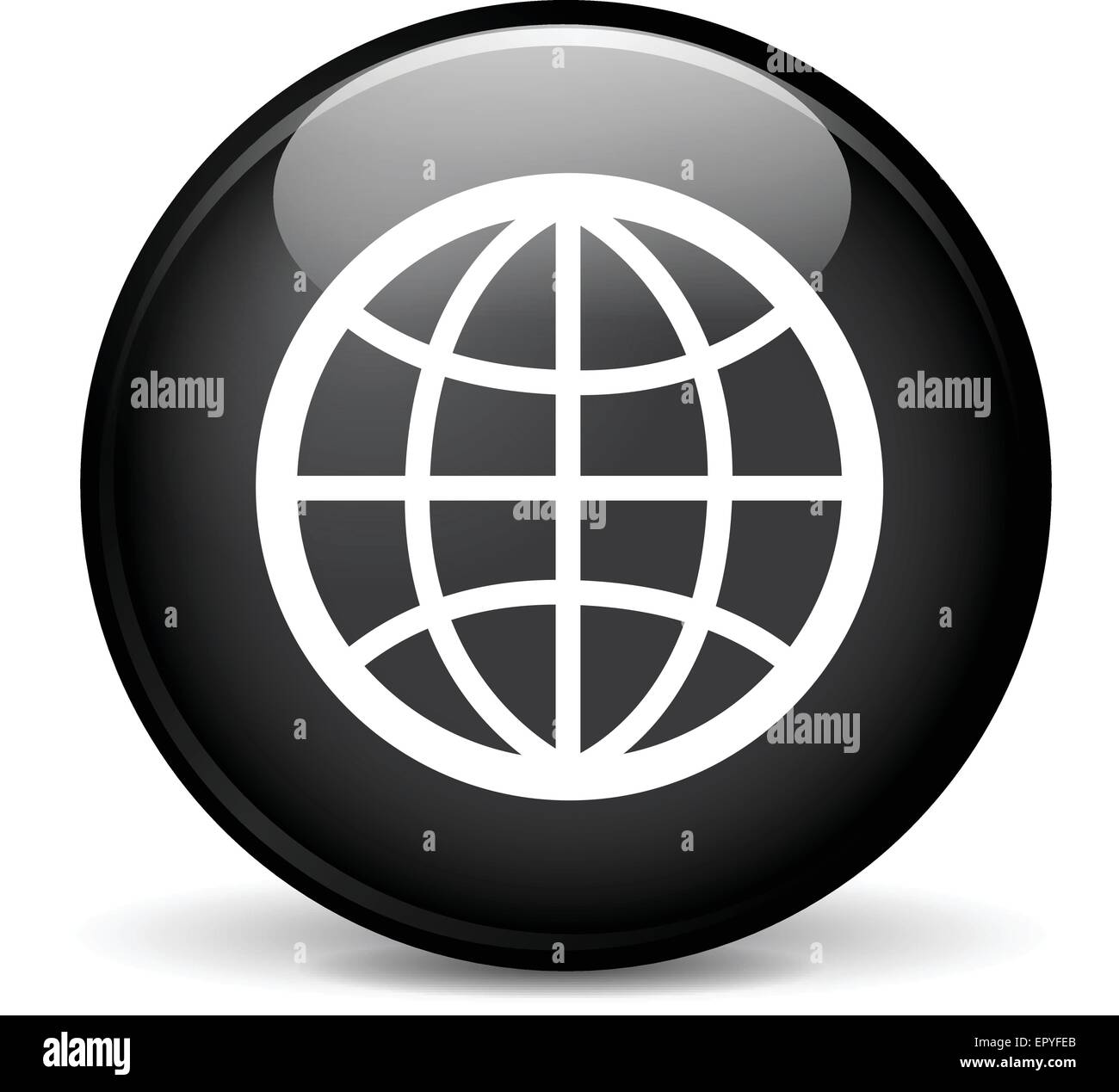Illustration of globe modern design black sphere icon Stock Vector ...