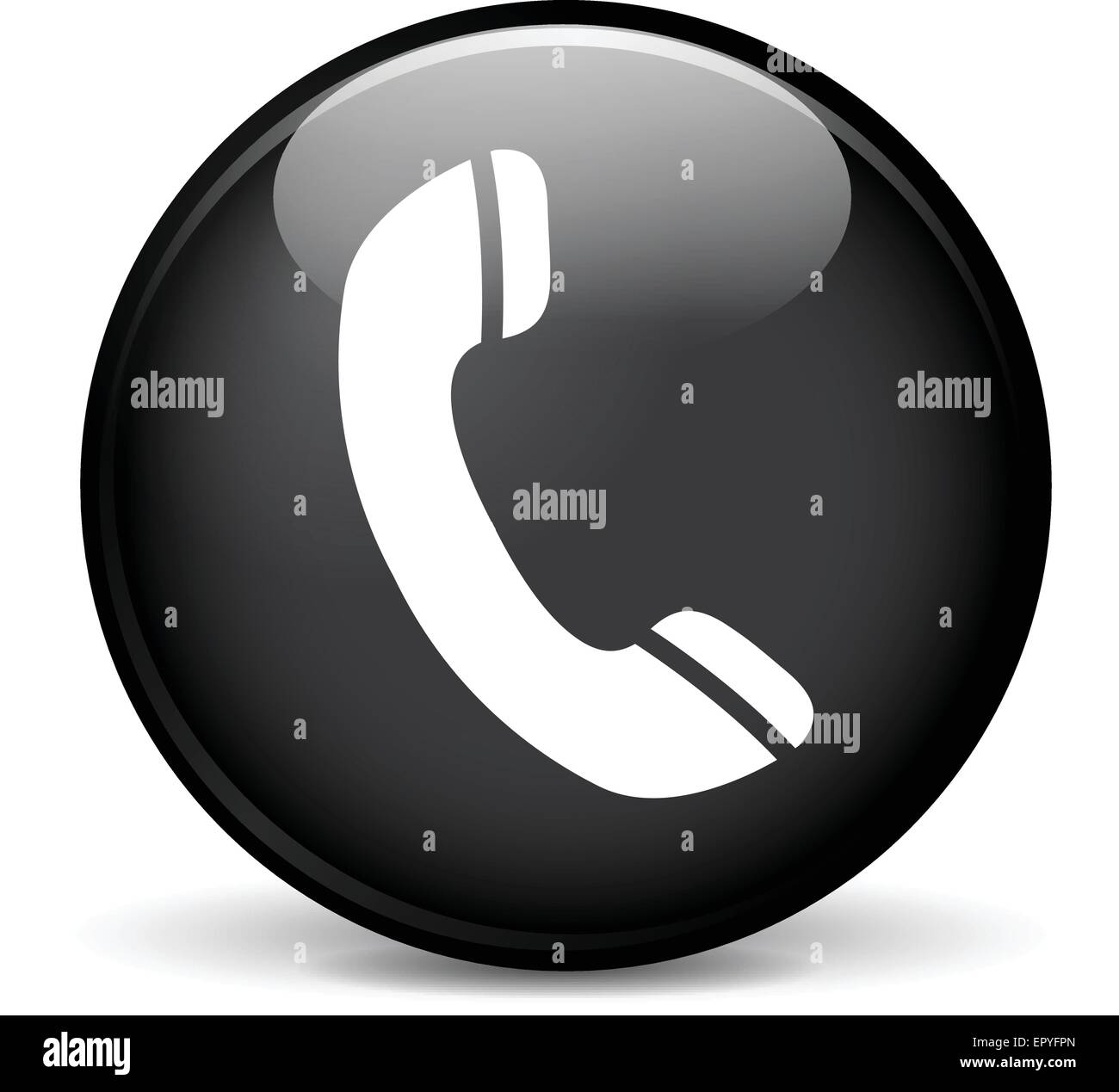 Illustration of phone modern design black sphere icon Stock Vector ...