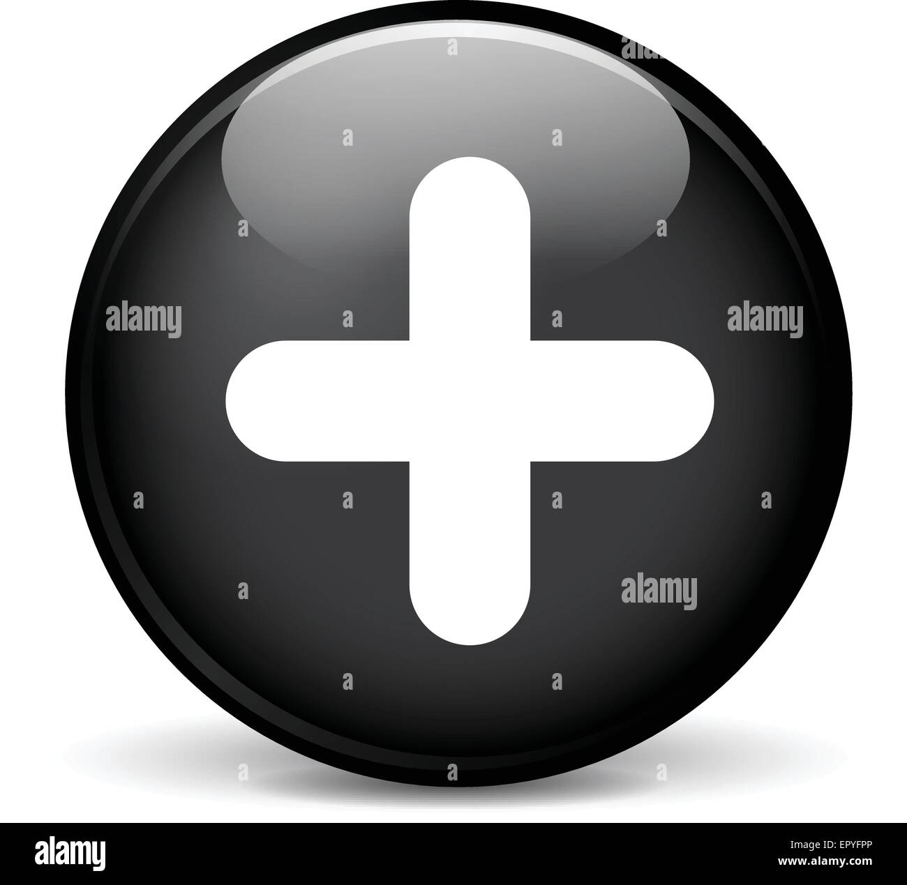Black plus sign hi-res stock photography and images - Alamy