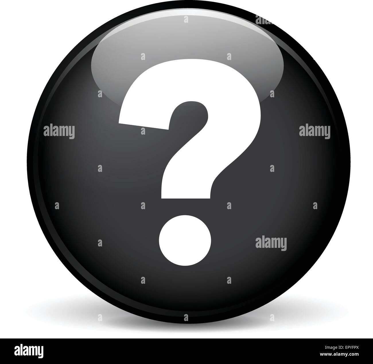 Illustration of question modern design black sphere icon Stock Vector ...