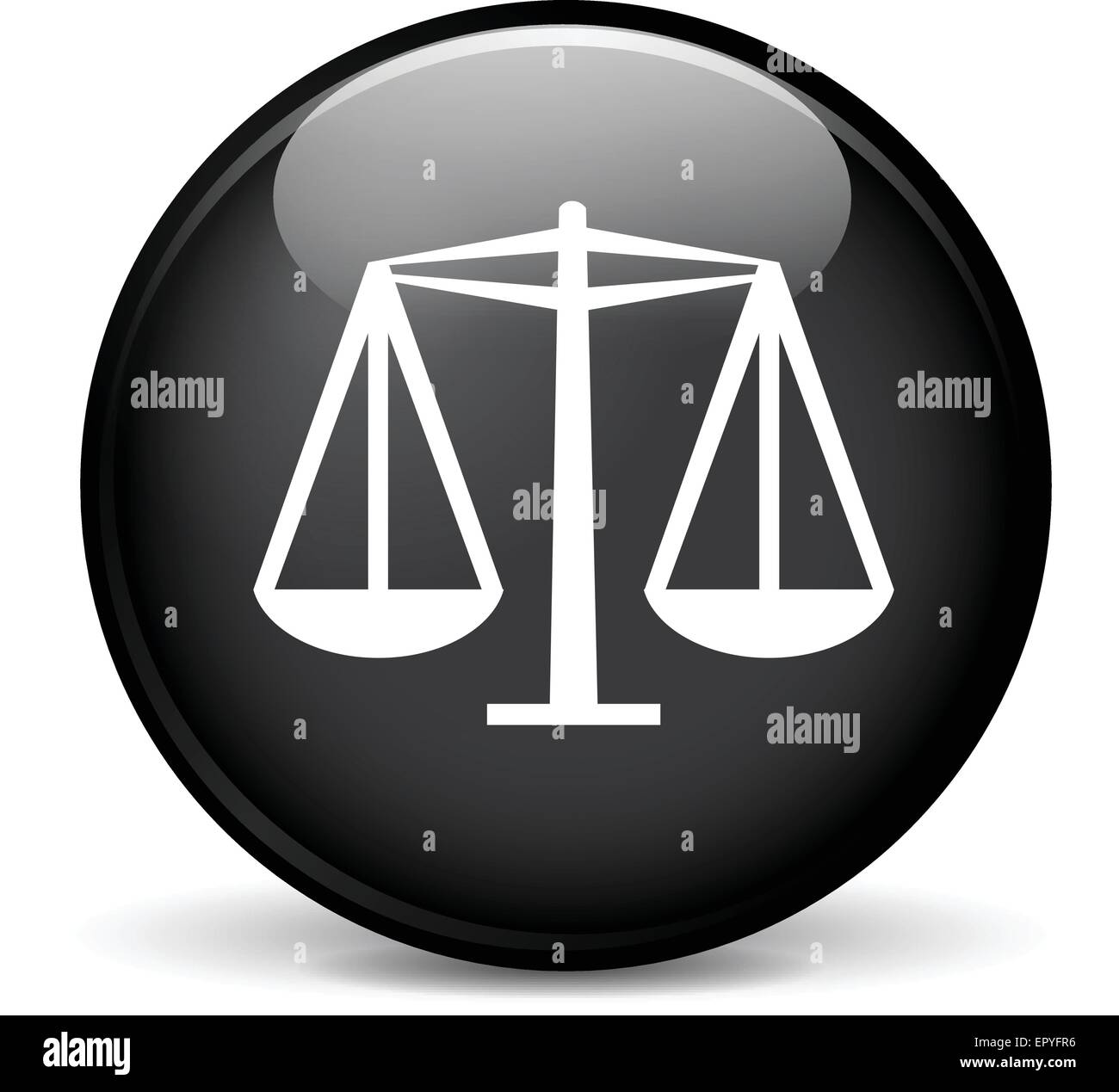 Illustration of scales modern design black sphere icon Stock Vector ...