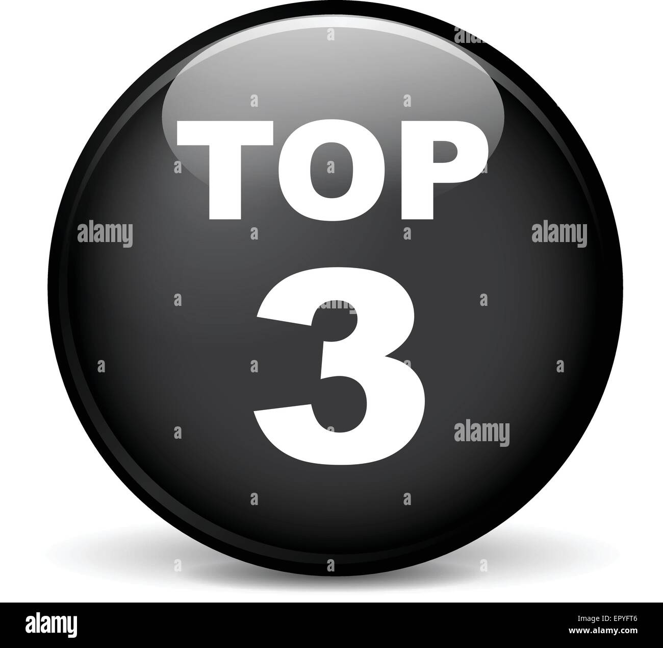 Illustration of top three modern design black sphere icon Stock Vector ...