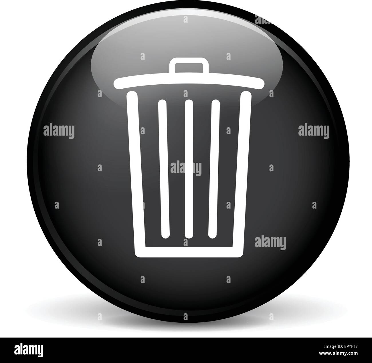 Illustration of delete modern design black sphere icon Stock Vector ...
